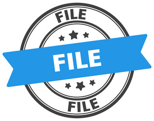 File stamp label on transparent background Vector Image