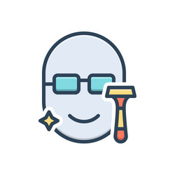 Shaved Royalty Free Vector Image - VectorStock