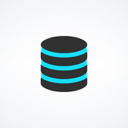 Sql database server isolated flat web mobile icon Vector Image
