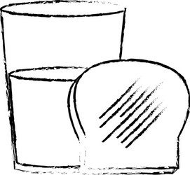 Bread and milk design Royalty Free Vector Image