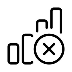 Mobile phone cellular network disconnected Vector Image