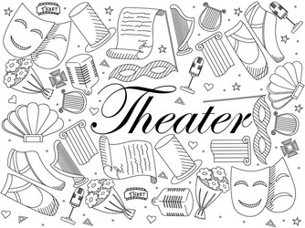 Cinema line art design Royalty Free Vector Image