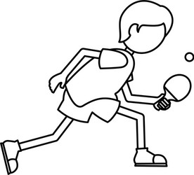 Ping pong player avatar Royalty Free Vector Image