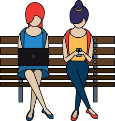 Social media network chatting cartoon Royalty Free Vector