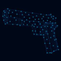 Wireframe Gun Blue Vector Images (22)