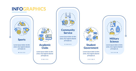 Colorful extracurricular activities layout Vector Image