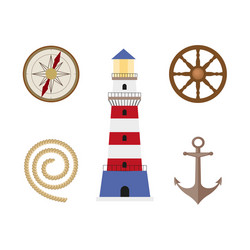 Cartoon nautical elements Royalty Free Vector Image