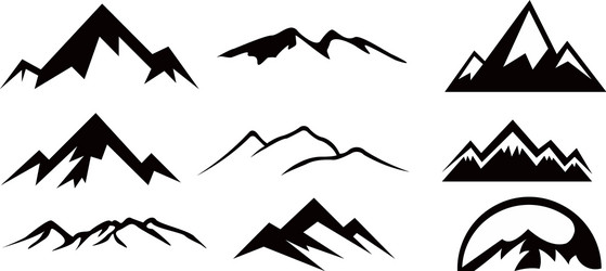 Mountain range Royalty Free Vector Image - VectorStock