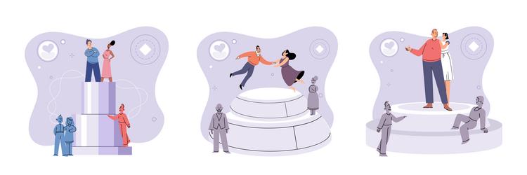 Personal zone establishing boundaries Royalty Free Vector