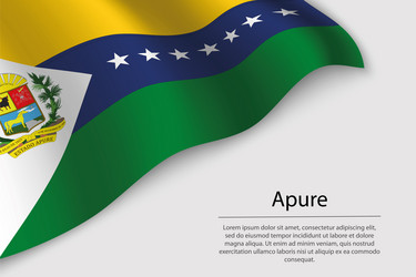 Wave flag of lara is a state venezuela Royalty Free Vector