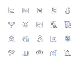 Ranking outline icons collection rank list Vector Image