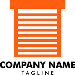 Roller shutter door logo icon template Royalty Free Vector