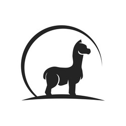 Alpaca logo template isolated brand identity icon Vector Image