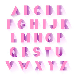 Cute kids alphabet pink and dark blue colors Vector Image