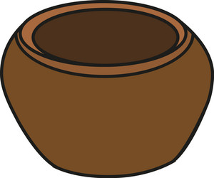 Isolated clay pot sketch Royalty Free Vector Image