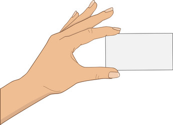 Male hand holding blank paper business card Vector Image