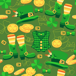 Saint patricks day seamless pattern leprechaun Vector Image