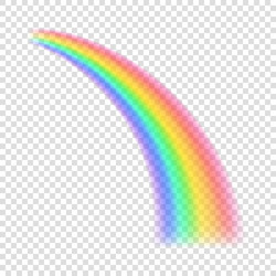 Realistic rainbow on transparent background Vector Image