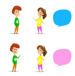 Two Kids Talking Vector Images (over 450)