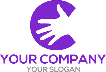 C community logo design Royalty Free Vector Image