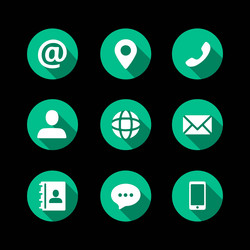 Contact icon red theme Royalty Free Vector Image