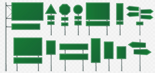 Road board highway signs icons street signboard Vector Image