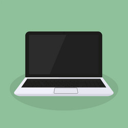 Modern laptop design in black and white color Vector Image