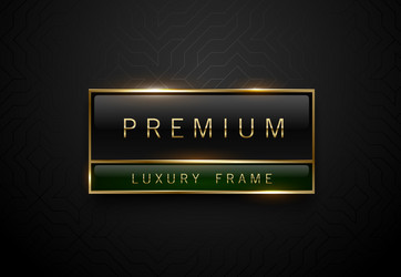 Vip royal purple label with golden frame Vector Image