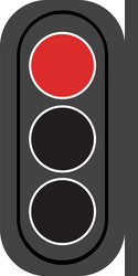 Traffic light signal icon design template Vector Image