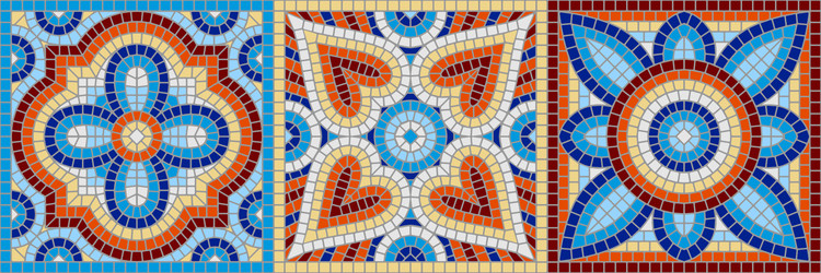 Ancient mosaic ceramic tile pattern Royalty Free Vector