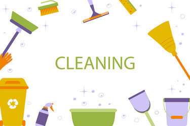 Seamless pattern background of cleaning equipment Vector Image