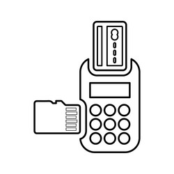 Card device disc icon editable logo Royalty Free Vector