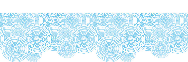 Doodle circle water texture vertical border Vector Image