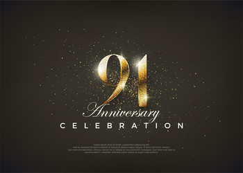 Cartoons number 91st to celebrate birthday modern Vector Image