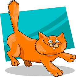Red cat character cartoon Royalty Free Vector Image