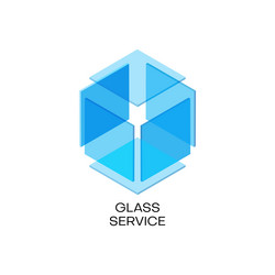 Glass icons construction and window service Vector Image