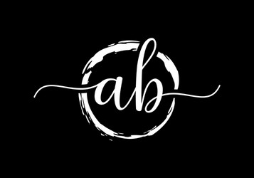 Ab logo for your business a b logo letter Vector Image