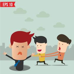 Cartoon careless man or businessman walking Vector Image
