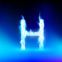 Blue Fire Letter Vector Images (over 1,100)