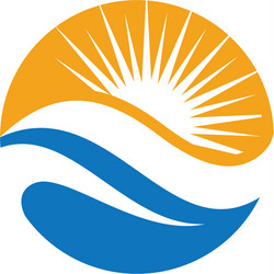 Sun and leaf wellness life health logo icon Vector Image