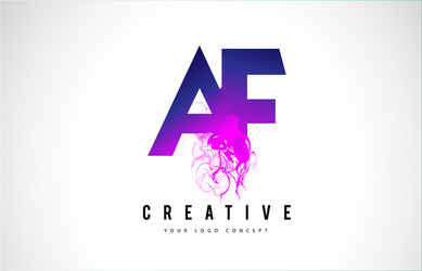 Af a f brushed letter logo design with creative Vector Image