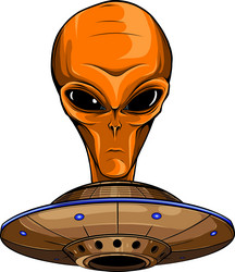 Alien head design of Royalty Free Vector Image