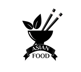 Asian food logo Royalty Free Vector Image - VectorStock