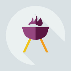 Flat modern design with shadow icons barbecue Vector Image