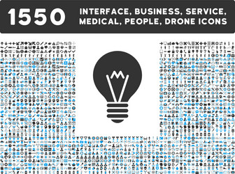 Hint icon and more interface business tools Vector Image