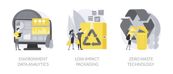 Low Impact Packaging Abstract Concept Royalty Free Vector