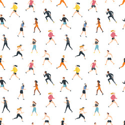 Seamless animals on train pattern happy animal Vector Image