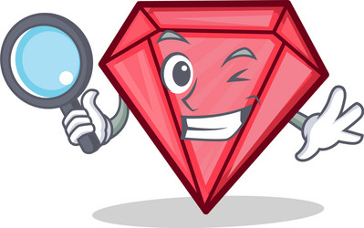 Successful diamond character cartoon style Vector Image