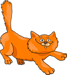 Red cat character cartoon Royalty Free Vector Image