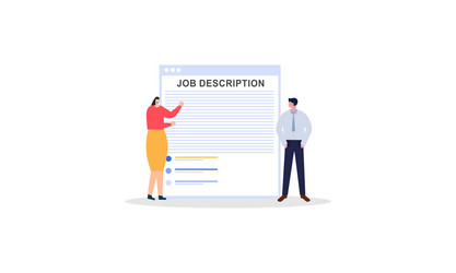 Job duties and responsibilities description Vector Image